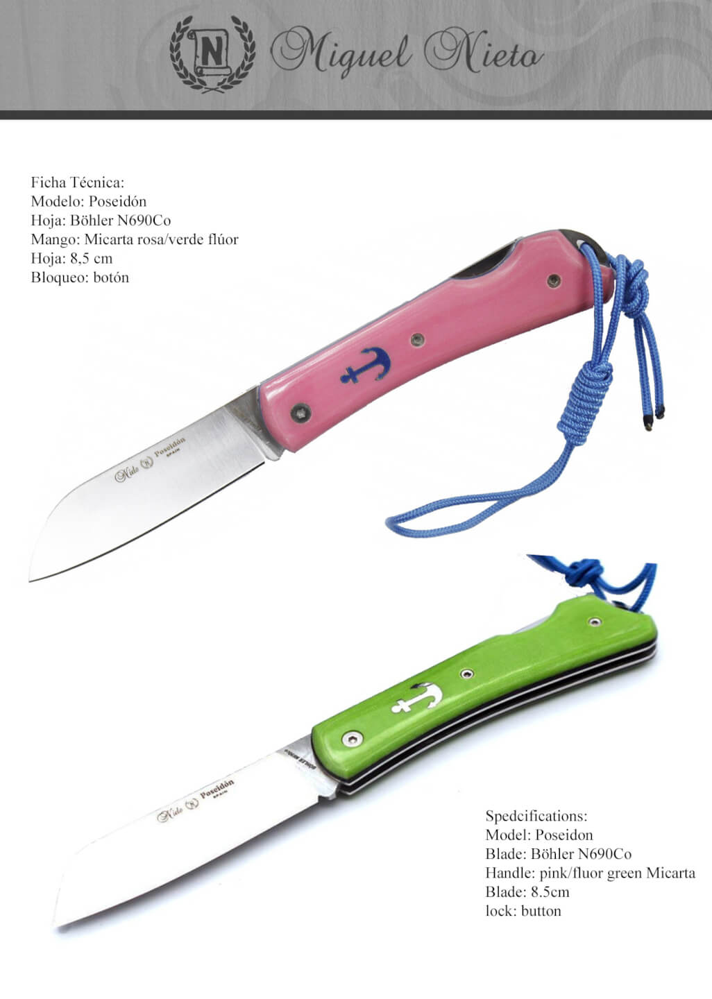 NAVAJA POSEIDON - navajas bolsillo - Nieto - Mayorista Cuchilleria