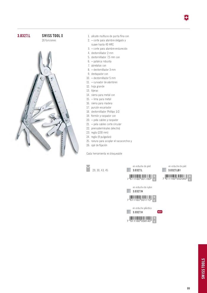 HERRAMIENTAS MULTIUSOS SWISS TOOL X - mehrzweck werkzeuge - Victorinox ...